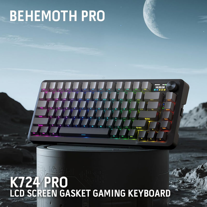 Redragon K724 PRO Wireless Gasket Gaming Keyboard w/Hype 1.14’’ TFT Sc